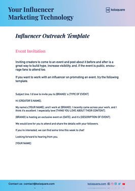 Five Influencer Outreach templates